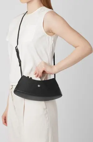 BEHNO Mini Ruth Leather Crossbody Bag - Black