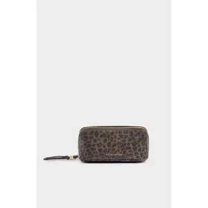 KATIE LOXTON Fold-out Mirror Make Up Bag - Leopard