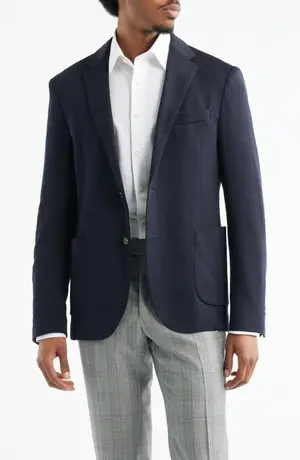Zanella Treviso Wool & Silk Sport Coat - Navy