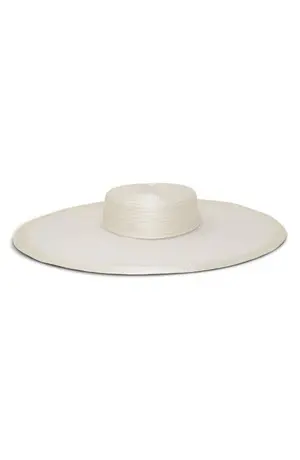 GIGI BURRIS MILLINERY Walton Boater Hat - Ivory