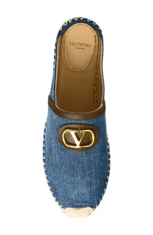 Valentino Garavani Vlogo Espadrille Mule - Denim