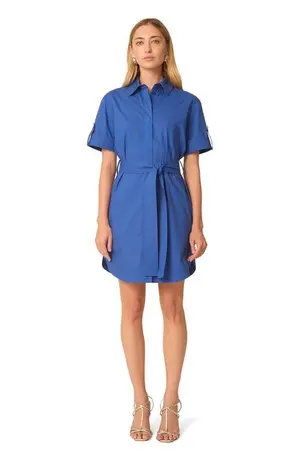 GILNER FARRAR Marlee Belted Cotton Shirt Dress
