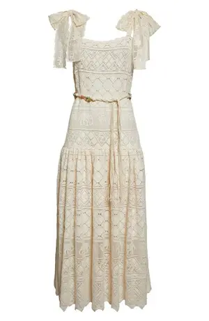 Zimmermann Indra Lace Cover-up Sundress - Tea