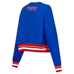 PRO STANDARD Philadelphia 76ers Area Code Cropped Pullover Sweatshirt