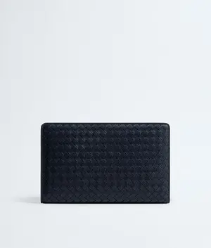 Bottega Veneta Intrecciato Nappa Leather Agenda Clutch - Midnight