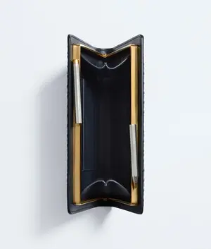 Bottega Veneta Intrecciato Nappa Leather Agenda Clutch - Midnight