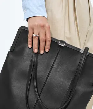 Bottega Veneta Sterling Chain Ring