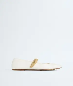 Bottega Veneta Charlotte Mary-jane Ballerina - Alabaster