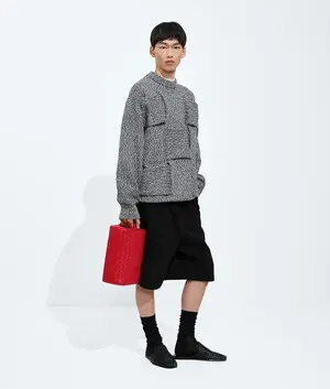 Bottega Veneta Small Cubo Padded Intrecciato Leather Pouch