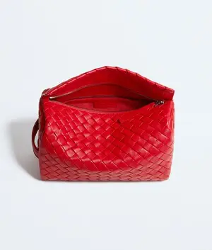 Bottega Veneta Small Cubo Padded Intrecciato Leather Pouch