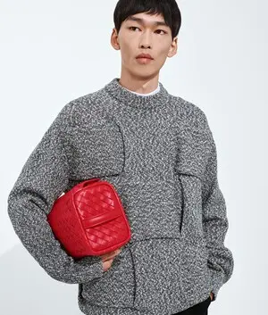 Bottega Veneta Small Cubo Padded Intrecciato Leather Pouch