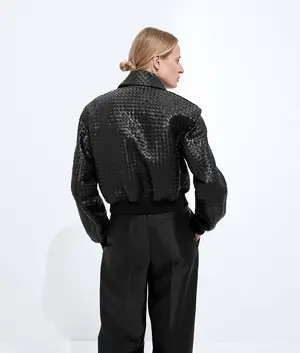 Bottega Veneta Intrecciato Leather Blouson