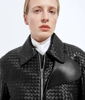 Bottega Veneta Intrecciato Leather Blouson