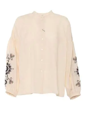 Max Mara Ilex Embroidered Linen Shirt