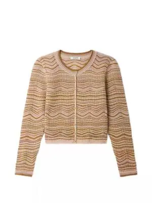 Sandro Wave-pattern Knit Cardigan