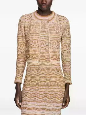 Sandro Wave-pattern Knit Cardigan