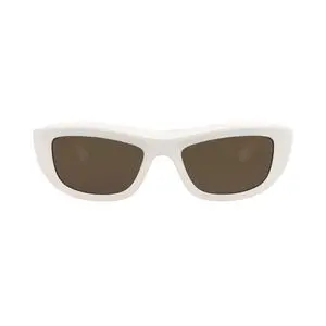 Bottega Veneta Square Frame Sunglasses - Cream