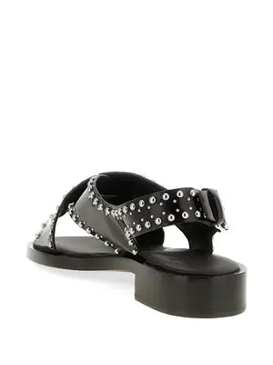 Church's Remi Leather Sandals With Stud Embellishments - Brown