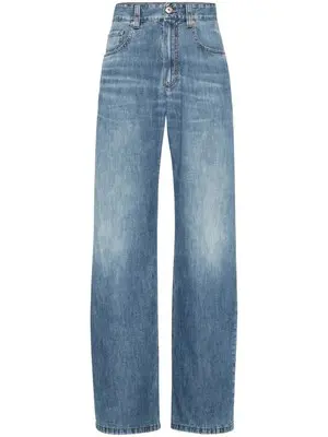 Brunello Cucinelli Lightweight Denim Contemporary Loose Jeans - Blue