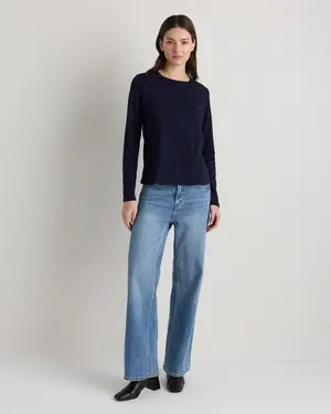 Quince Long Sleeve Swing T-shirt - Deep Navy