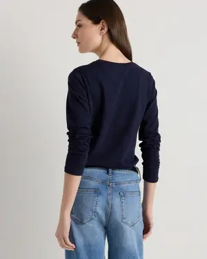 Quince Long Sleeve Swing T-shirt - Deep Navy