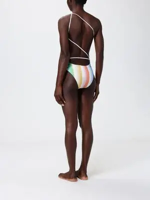 Missoni One-shoulder One-piece Swimsuit - Multicolor