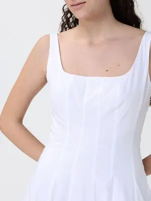 Staud Square Neck Midi Dress