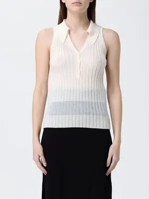 Pinko Sleeveless Ribbed Polo Shirt - Blue