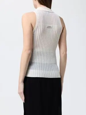Pinko Sleeveless Ribbed Polo Shirt - Blue
