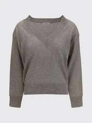 Brunello Cucinelli V-neck Sweater - Mud