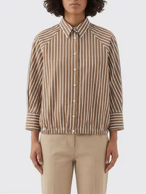 Brunello Cucinelli Striped Cotton Casual Shirt - Brown