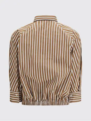 Brunello Cucinelli Striped Cotton Casual Shirt - Brown