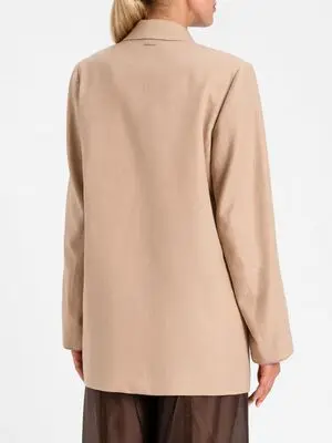 TWINSET Single-breasted Linen Blend Blazer