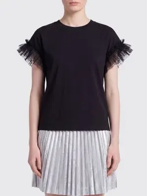 TWINSET T-shirt With Ruffle Sleeves - Black
