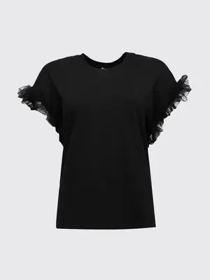 TWINSET T-shirt With Ruffle Sleeves - Black