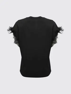 TWINSET T-shirt With Ruffle Sleeves - Black