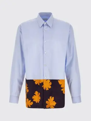 Dries Van Noten Patchwork Cotton Blend Shirt