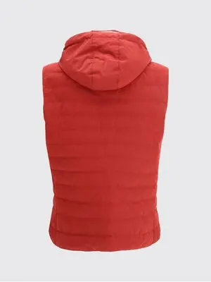 Brunello Cucinelli Puffer Vest With Hood - Red