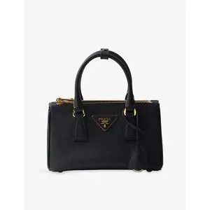 Prada Galleria Mini Leather Tote Bag - Black