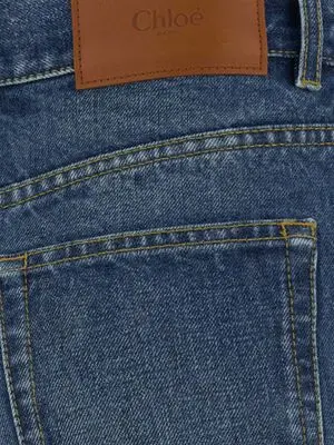 Chloé Flared Cotton Denim Jeans - Indigo