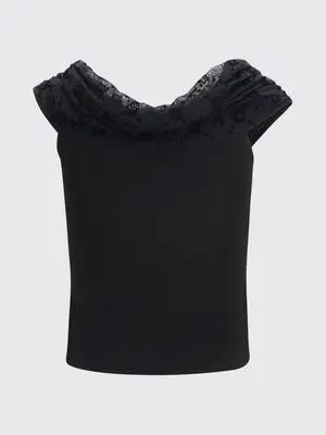 MARINE SERRE Viscose Blend Off-the-shoulder Top