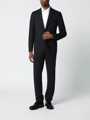 LARDINI Single-breasted Wool Blend Dress - Blue