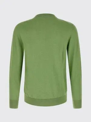 BALLANTYNE Diamond Pattern Cotton And Cashmere Knit Jumper - Green