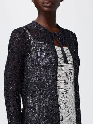 Fabiana Filippi Long Openwork Cardigan - Blue
