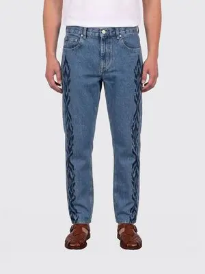 Isabel Marant Étoile Lewys Embroidered Denim Jeans - Blue