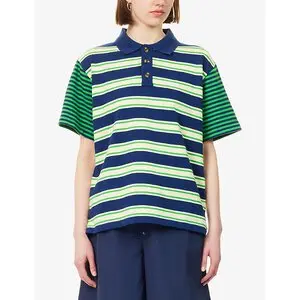 DAMSON MADDER Striped Cotton Rugby Shirt