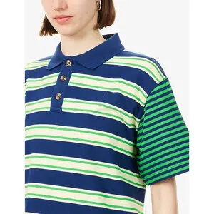 DAMSON MADDER Striped Cotton Rugby Shirt