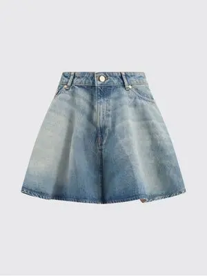 GANNI A-line Denim Mini Skirt