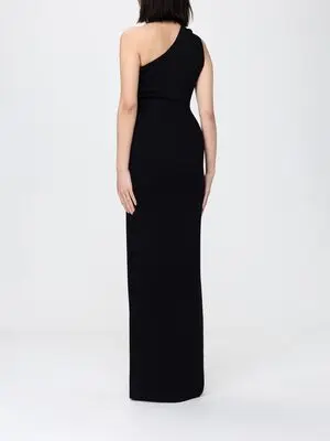 Elisabetta Franchi One-shoulder Knit Dress With Metal Ring Detail - Black