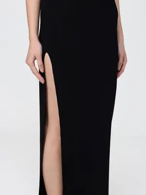 Elisabetta Franchi One-shoulder Knit Dress With Metal Ring Detail - Black